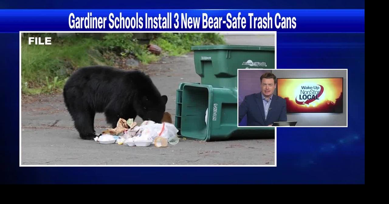 Gardiner schools install bear-safe trash cans to protect wildlife ...