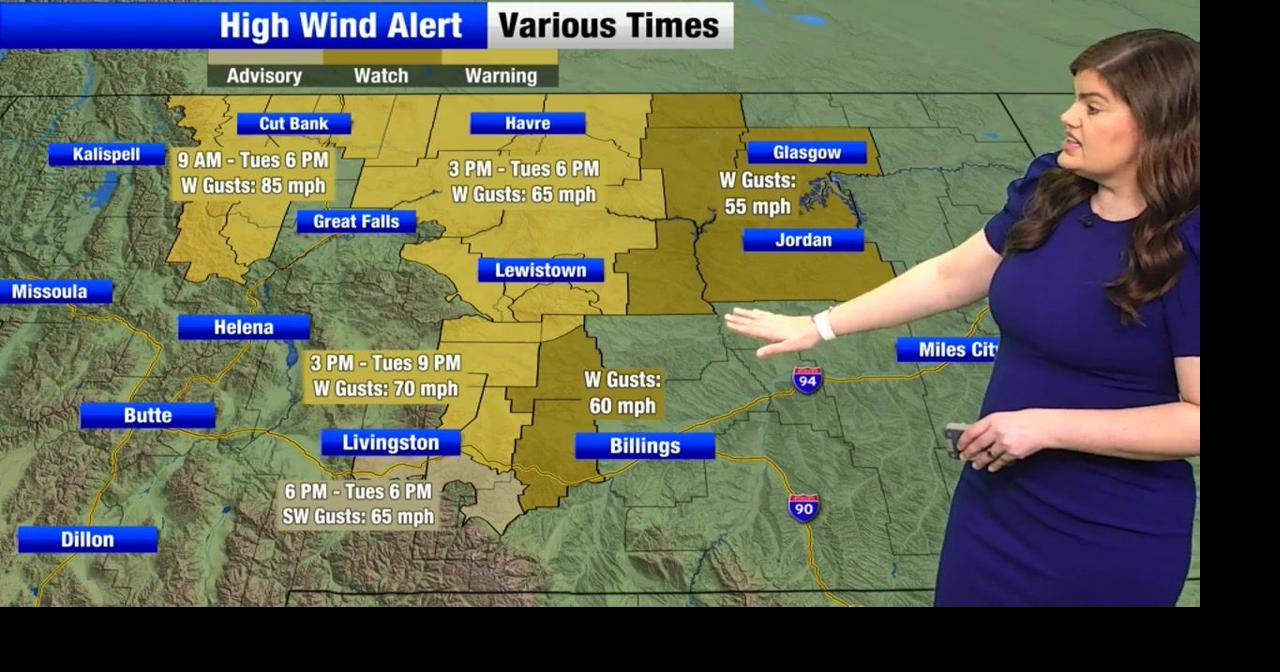 Morning snow in the west-central Montana, with high winds developing ...