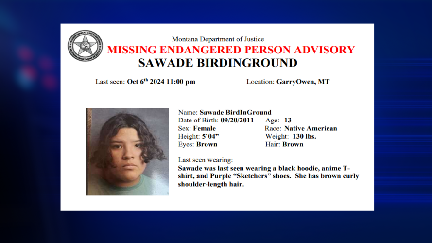 FBI joins in search for Sa'Wade Birdinground | Billings News | kulr8.com