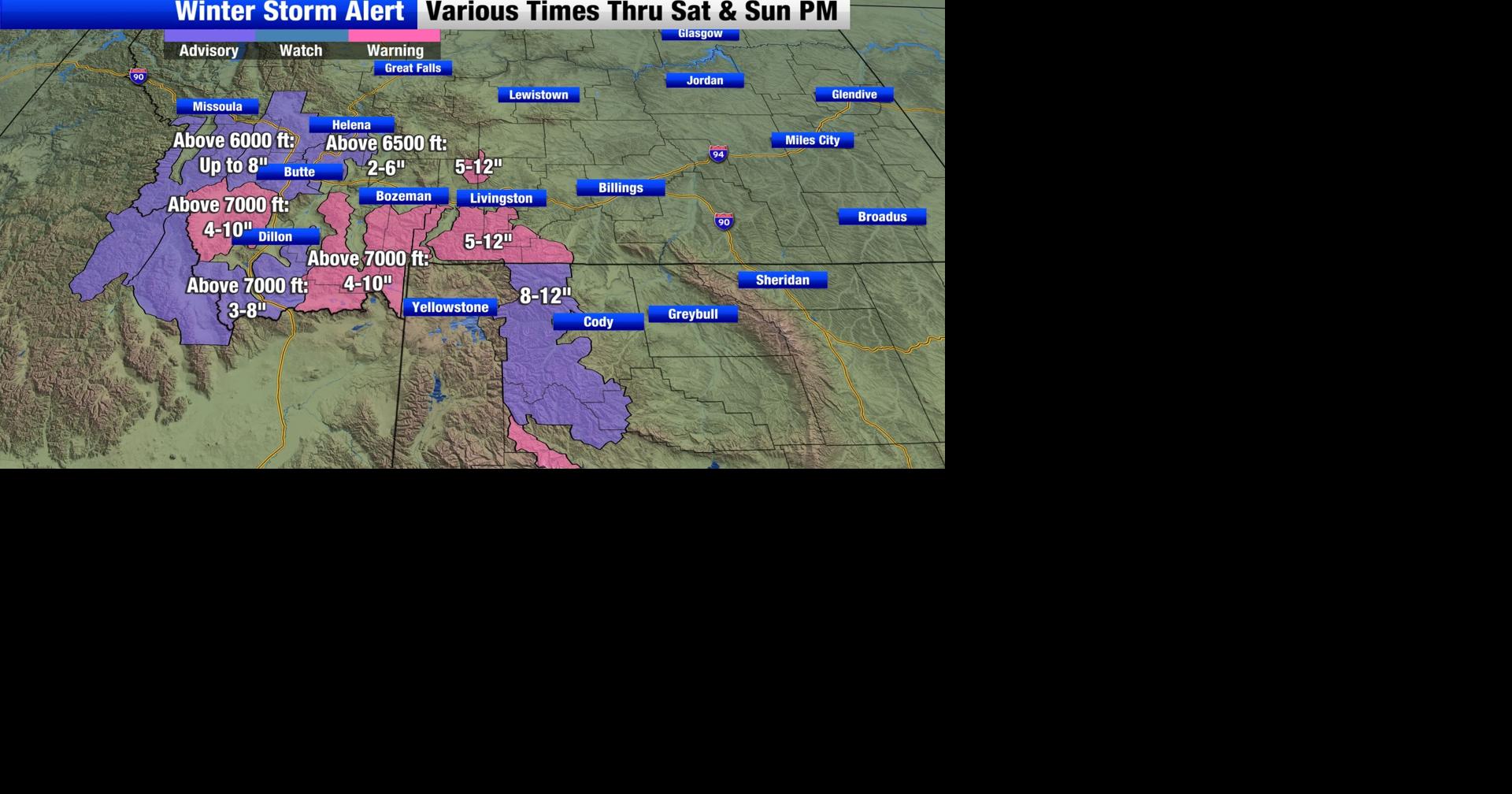 Periods of heavy snow will impact the mountains of southwest Montana ...