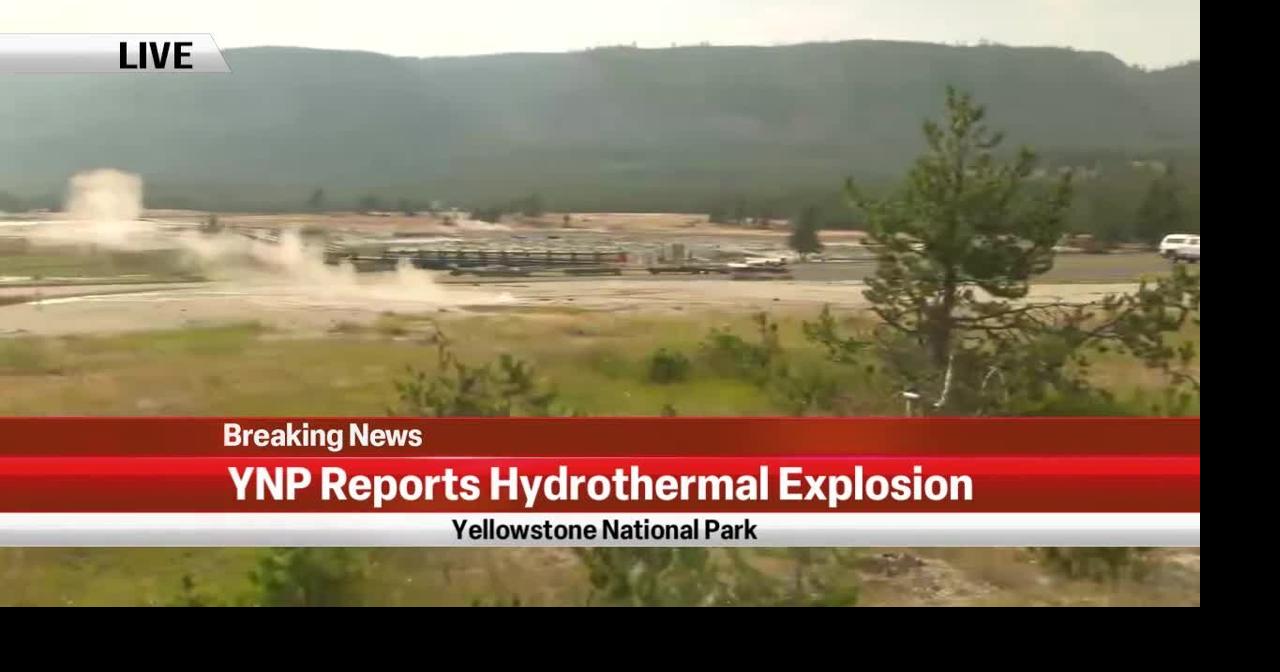 Hydrothermal explosion at Biscuit Basin in Yellowstone National Park ...