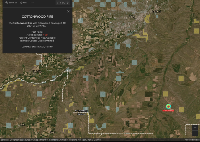 Cottonwood Fire burning 1,600 acres, started by human | Fires | kulr8.com