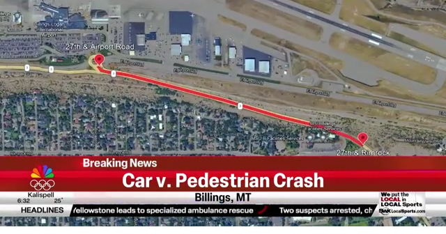Airport Road reopens following pedestrian vs. car crash on N 27th St in ...