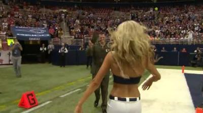 cheerleader surprised