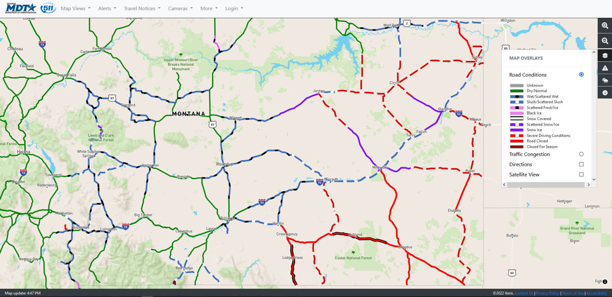 Roads in eastern Montana reopening after being closed due to conditions ...