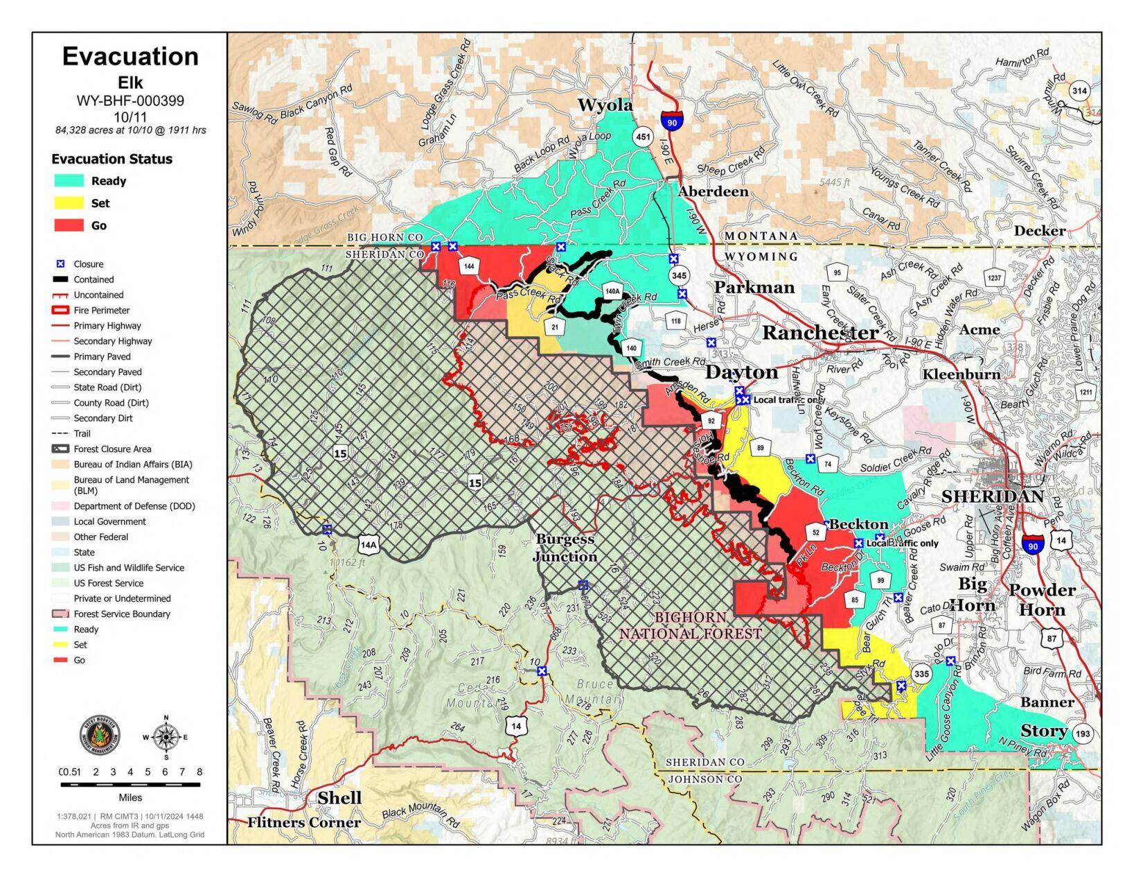 Snowfall helps contain Wyoming's Elk Fire to 97% | Fires | kulr8.com