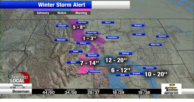 Mild Monday with a chance of thunderstorm in Montana | Montana Weather ...