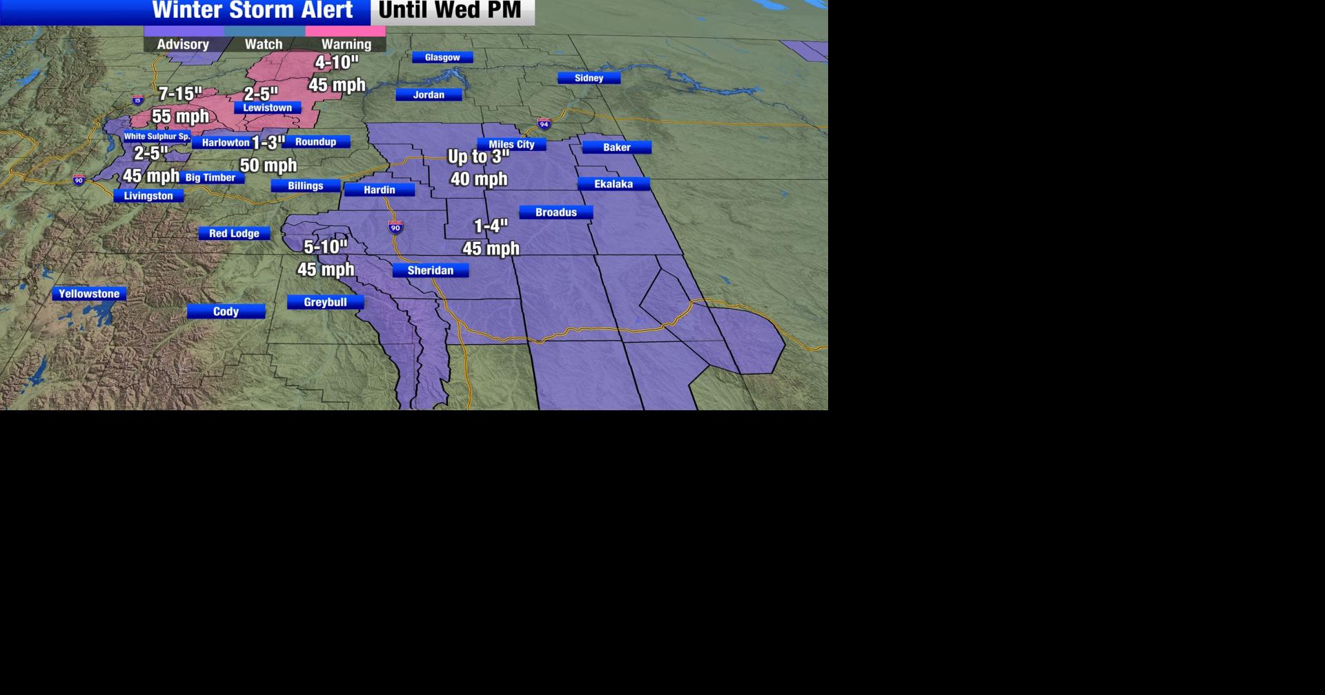 Gusty northwest winds along with snow will produce areas of blowing and ...