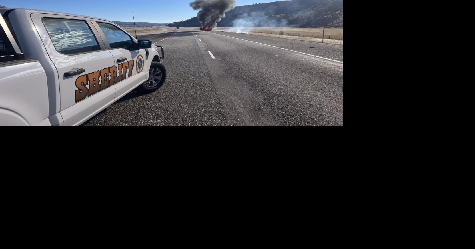 One lane reopens at scene of vehicle fire on I-90 near Big Timber ...