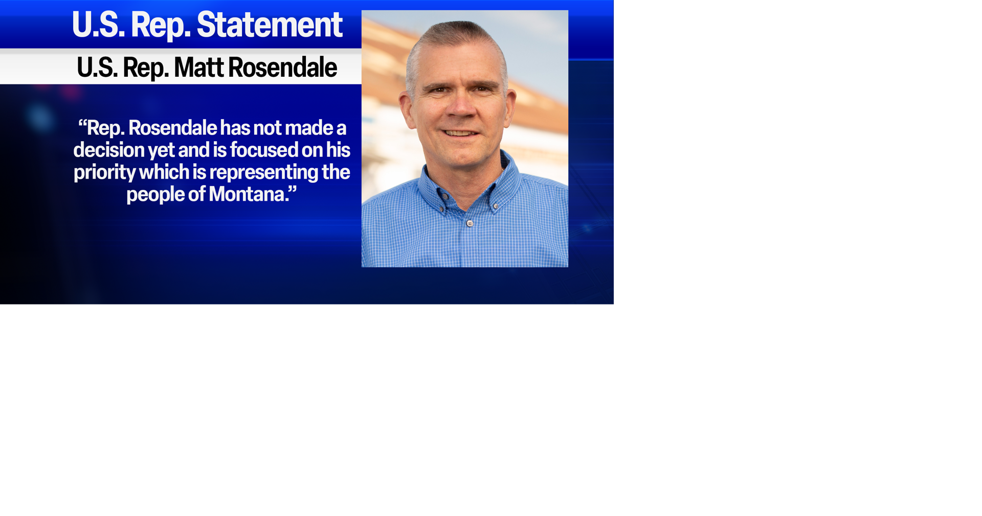Congressman Matt Rosendale responds to Arntzen and Downing ...