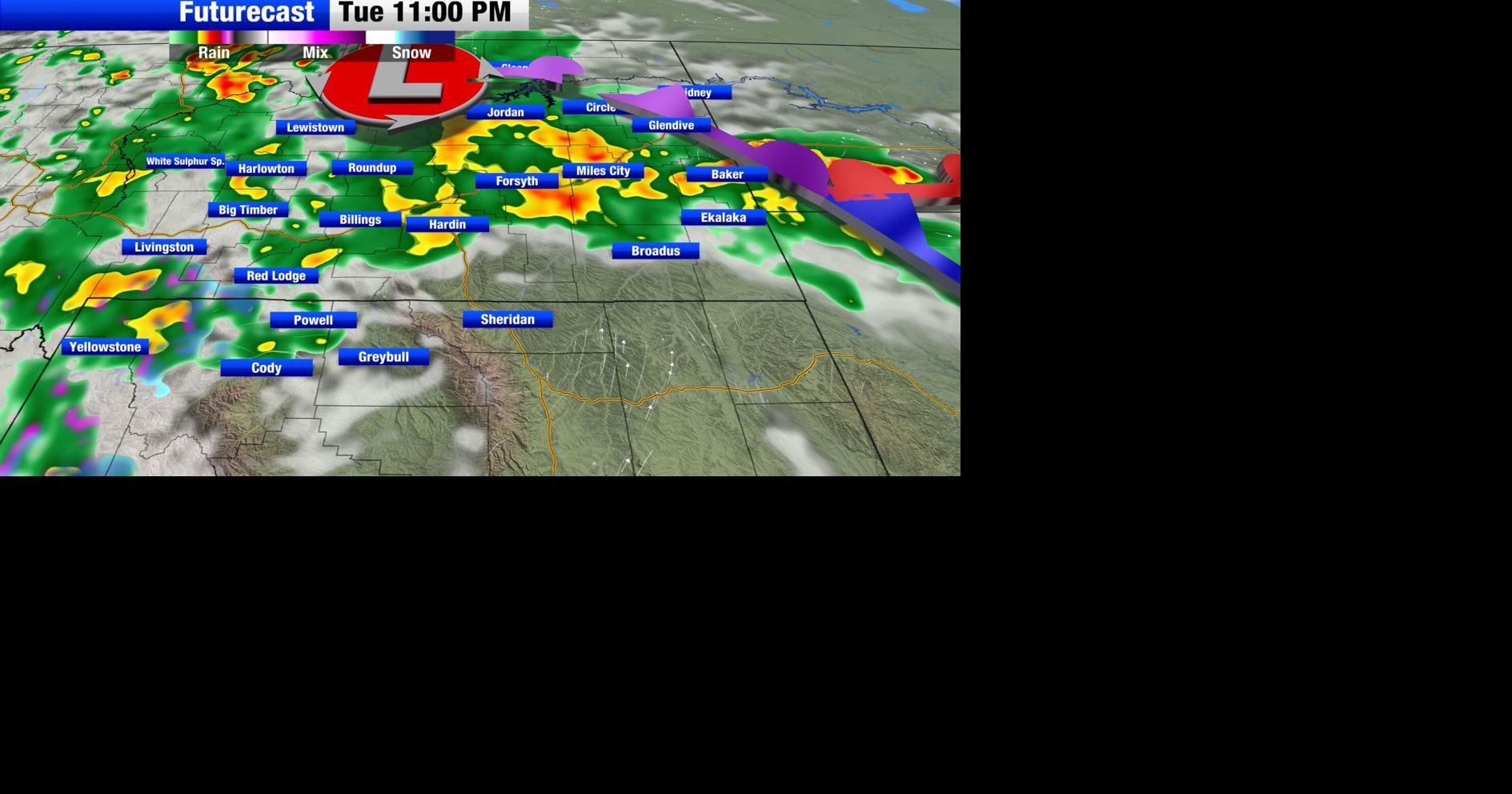 Potential for severe weather in the eastern plains, with heavy rain ...