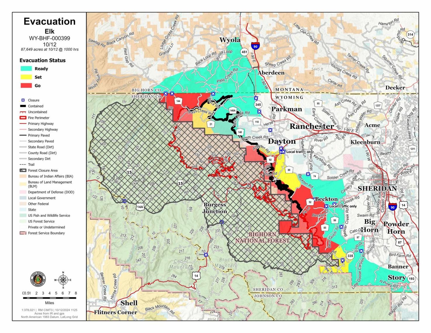 Snowfall Helps Contain Wyomings Elk Fire To 97 Fires