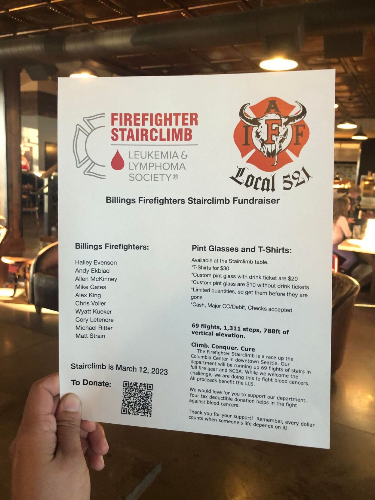 Firefighter Stairclimb Donation QR Code | | kulr8.com