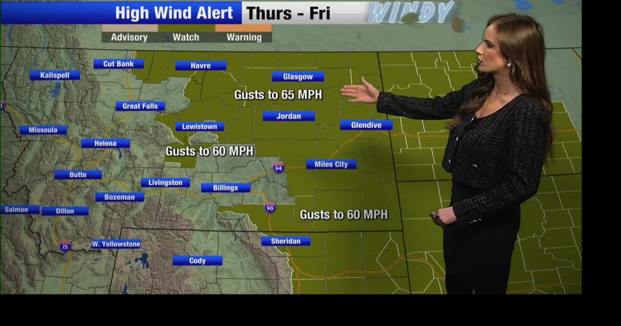 High wind alert in eastern Montana beginning Thursday, high ...