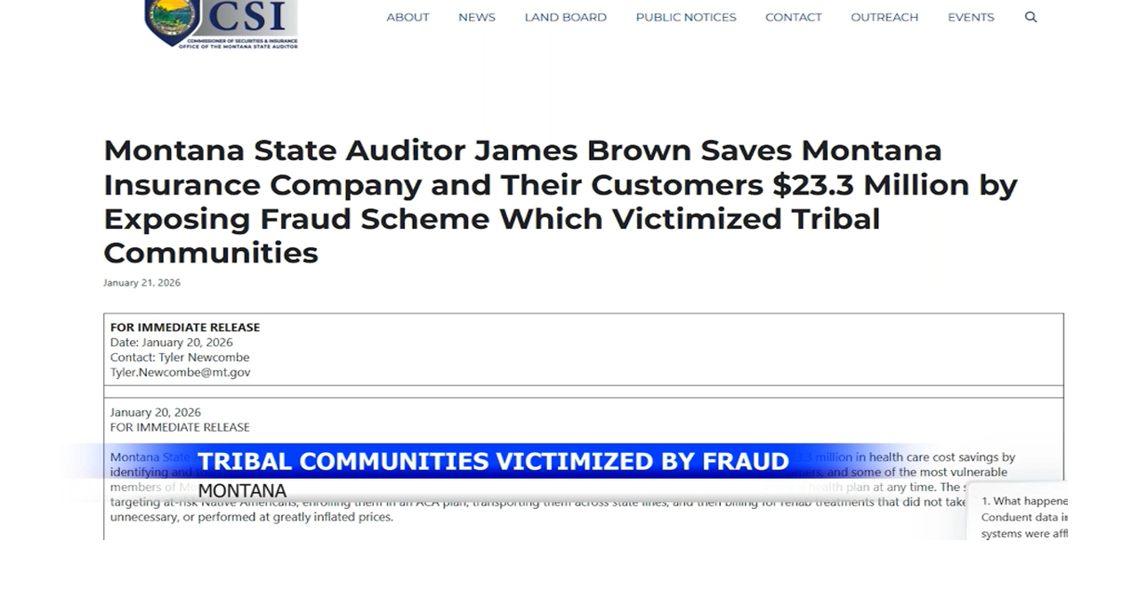Montana uncovers $50 million insurance fraud scheme targeting Native ...