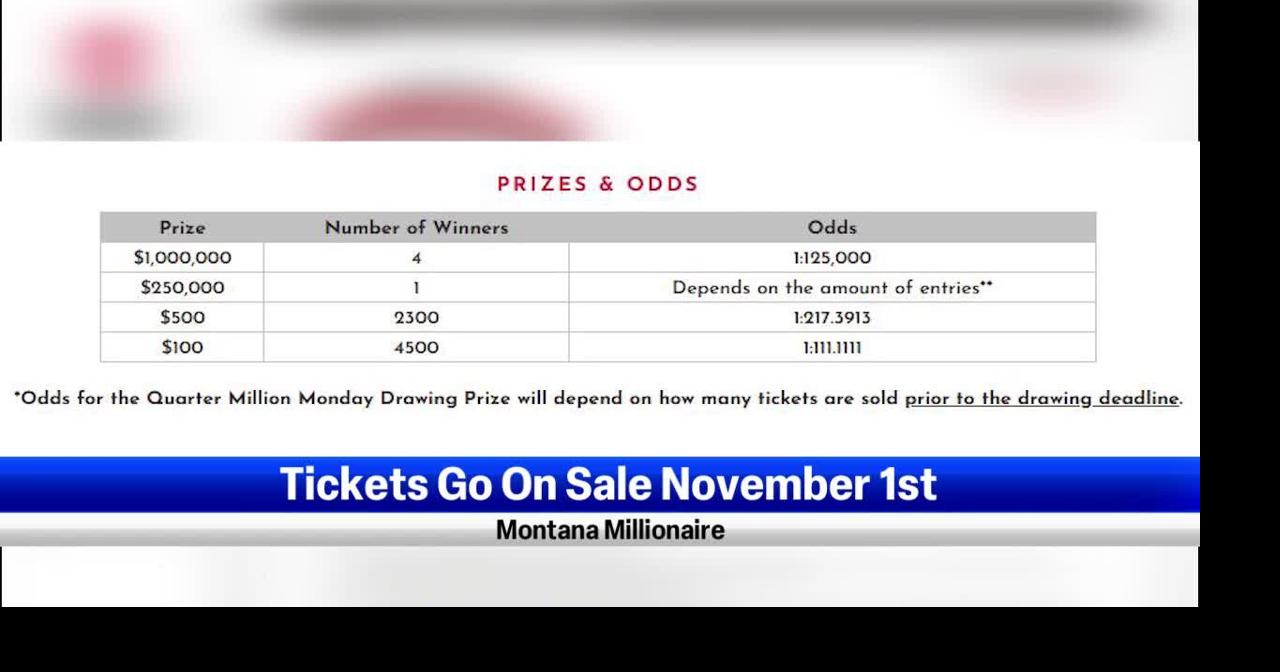 Montana Millionaire tickets on sale soon with more chances to win ...