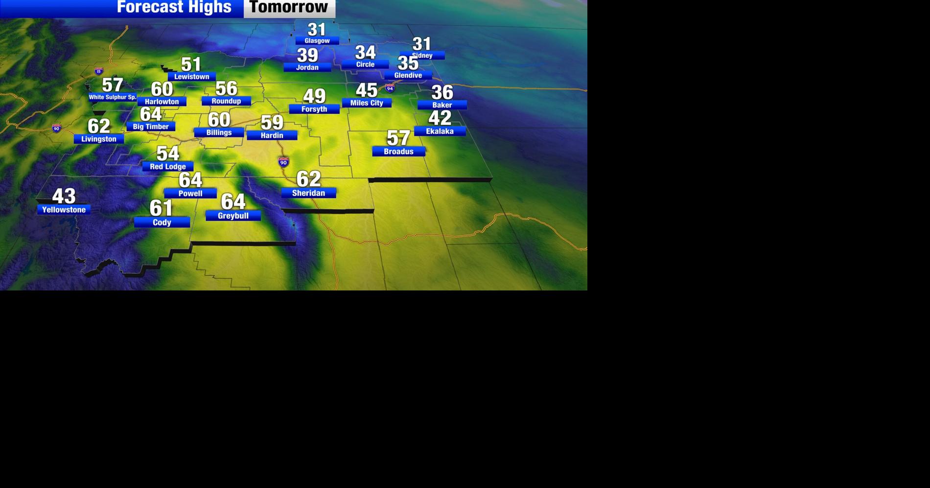Above average temperatures gradually turn colder and wetter through the ...