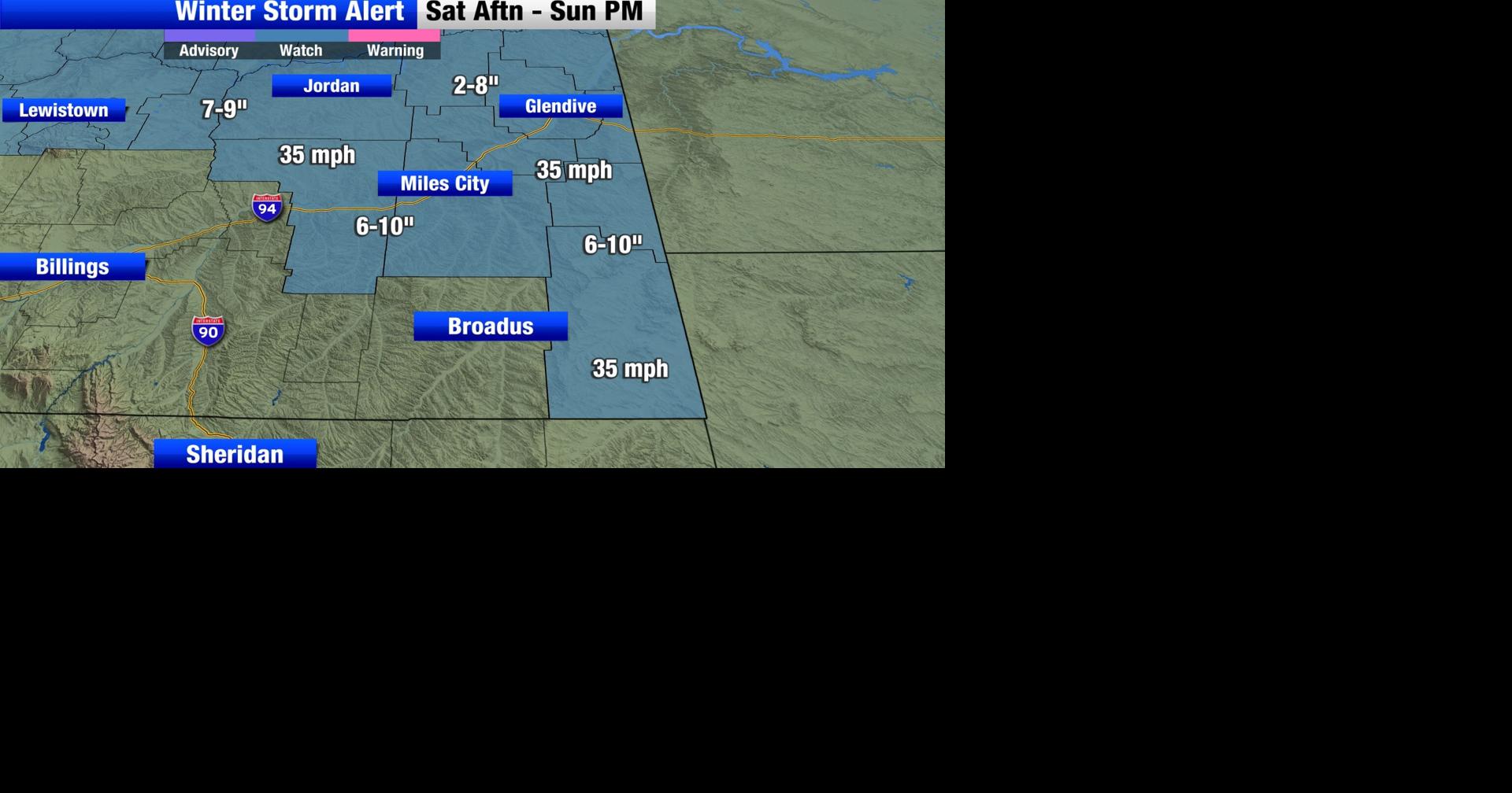Winter storm impacts expected in southeastern Montana Saturday ...