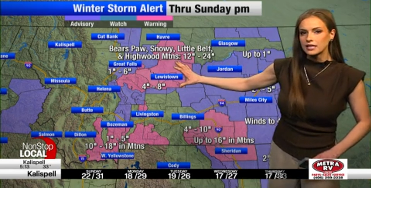 Heavy snow forecast for central Montana and northern Wyoming | Montana ...