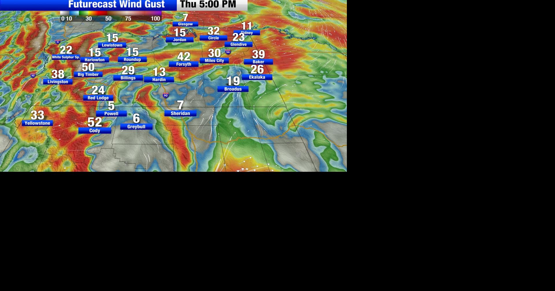 Strong crosswinds through Thursday night followed by light snow and ...