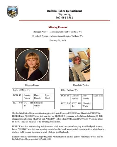 Missing Wyoming teens who were believed to be traveling to Montana have ...
