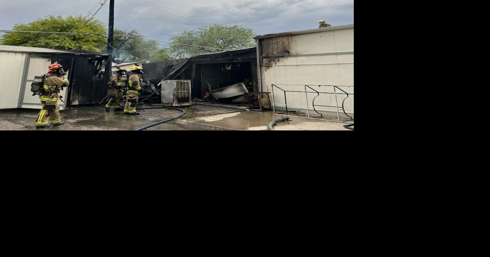 Crews on scene of building fire in midtown Tucson | Local News | kvoa.com