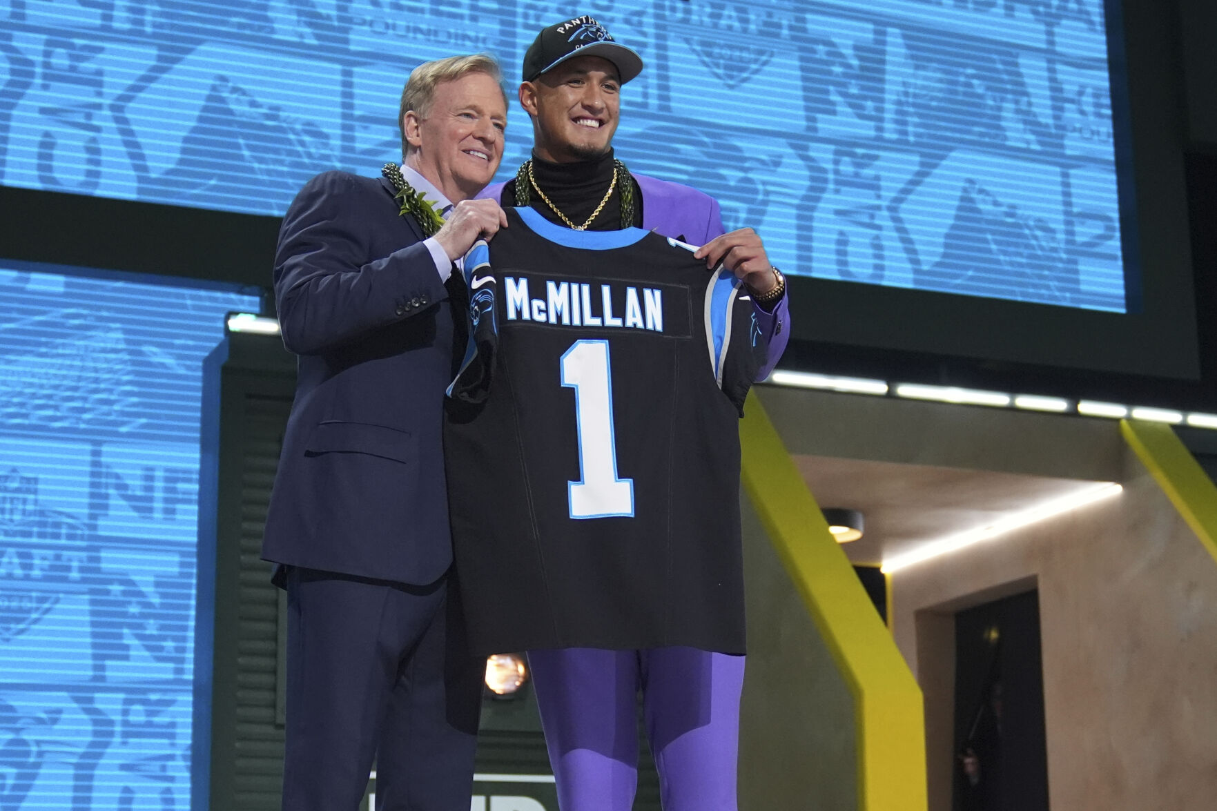 Former Arizona receiver Tetairoa McMillan drafted 8th overall by the Panthers | News | kvoa.com