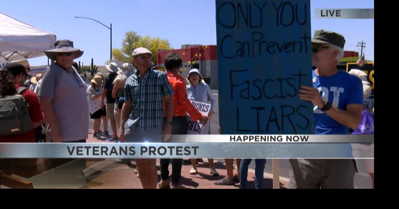Tucson rally protests VA job cuts; vice mayor joins veterans | Video ...
