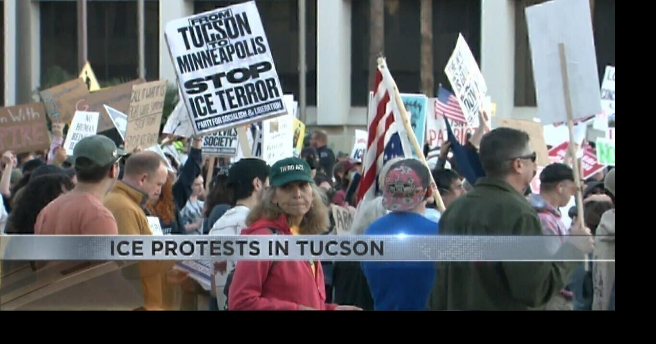 Protesters flood downtown Tucson against Trump's second term | Video ...