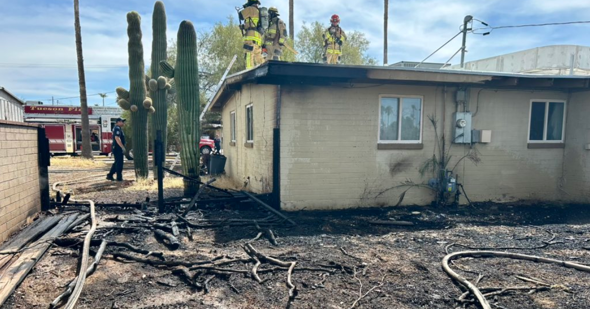 Firefighters control Tucson fence fire that started to spread to home ...