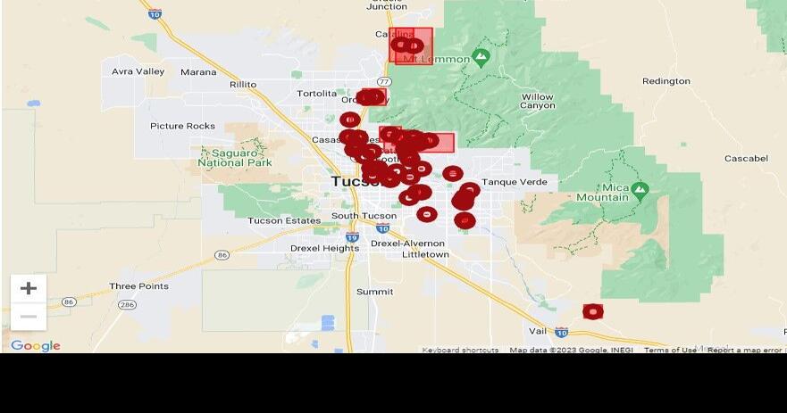 Current power outages in Tucson | Local News | kvoa.com