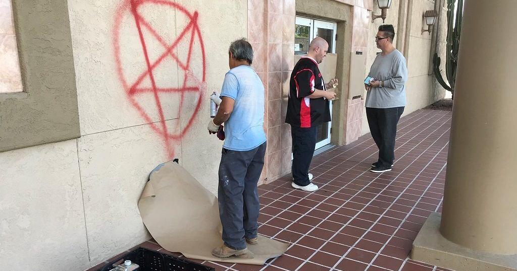 Police investigating Satanic graffiti at west side church | Local News ...