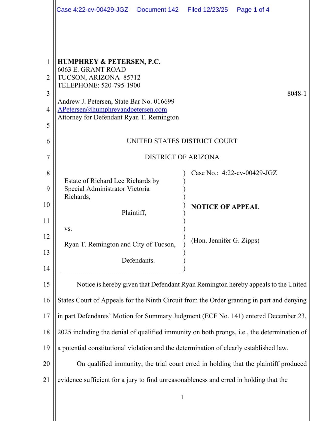 Tucson officer appeals after judge hands down mixed ruling | Local News ...