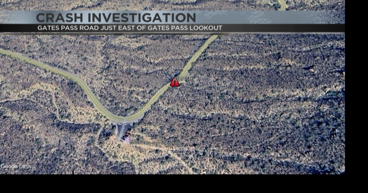 Authorities on scene of single car crash on Gates Pass Road | Video ...
