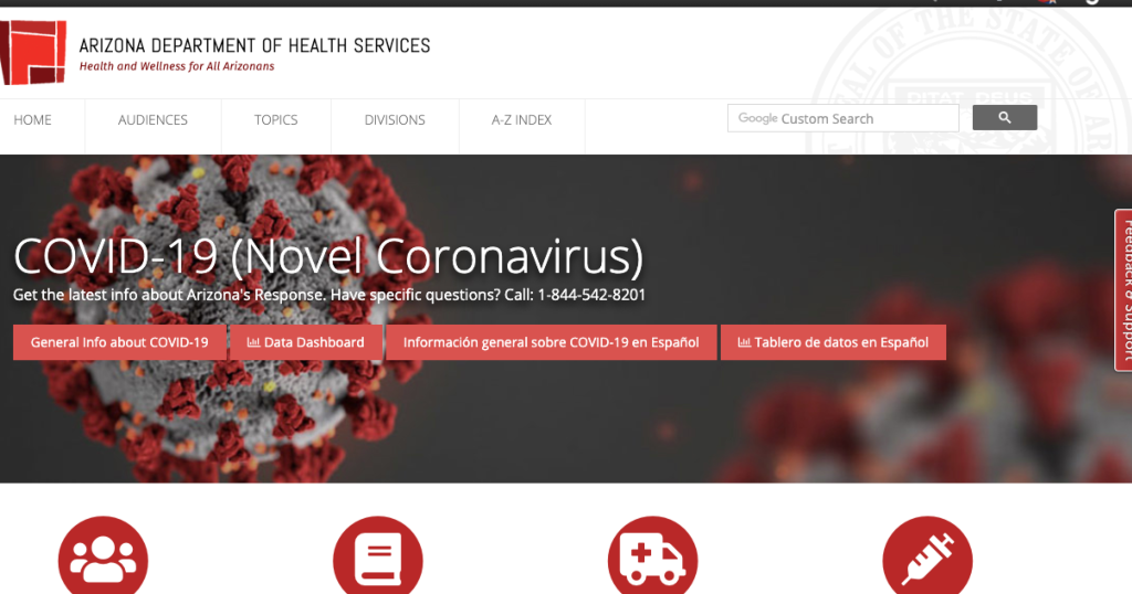 AZ Department of Health Services updates website to show new available ...