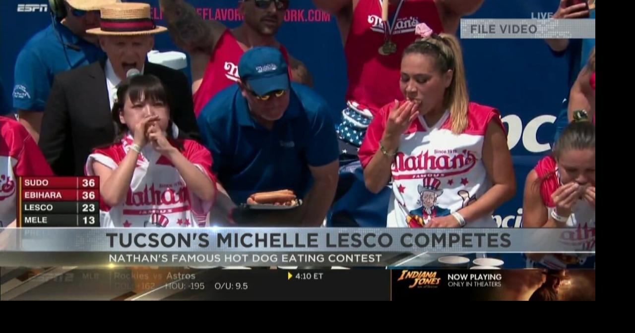 Tucson's Michelle Lesco takes 2nd place at Nathan's Fourth of July Hot ...