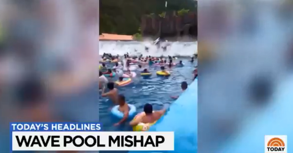 Wave pool in China malfunctions, triggering tsunami-sized wall of water ...