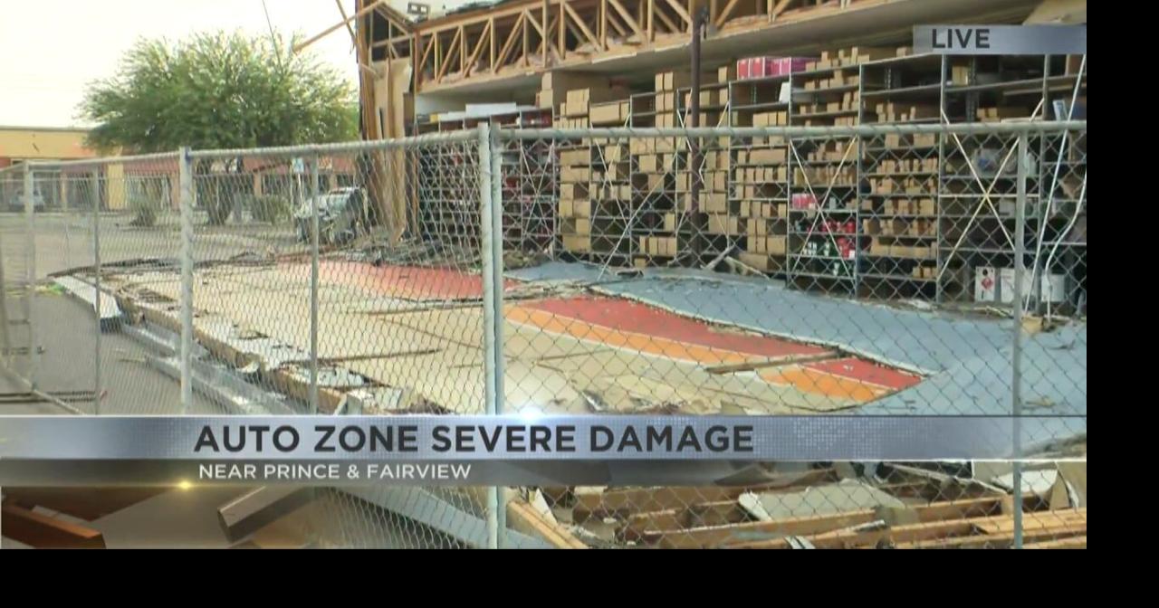 AutoZone wall torn down after Tucson storm | Video | kvoa.com