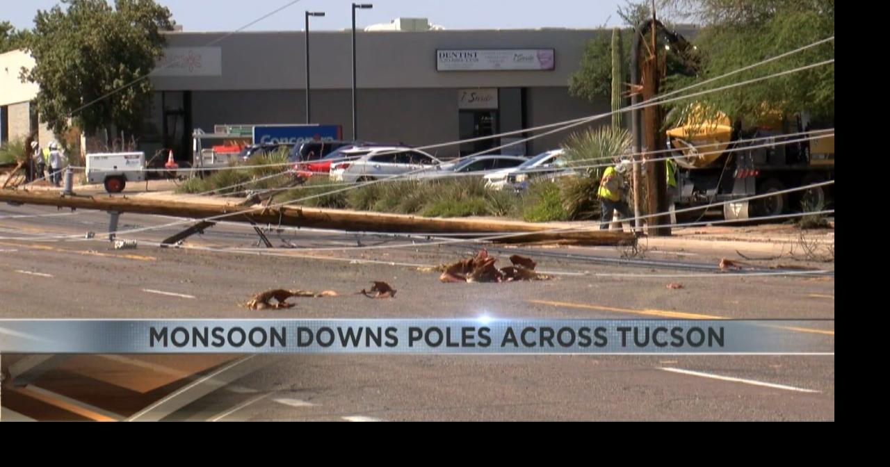 TEP crews continue to work on downed power lines throughout the city ...