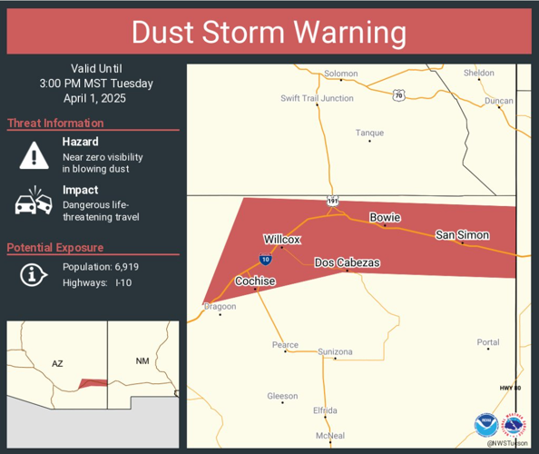 I-10 shutdown: Dust storm causes crashes near Willcox; Highway closure | Local News | kvoa.com