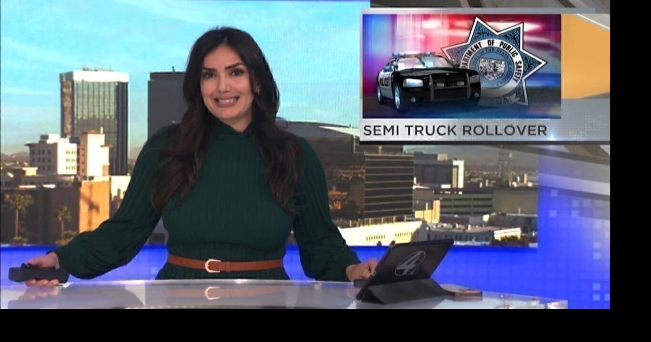 Trailer-tractor rollover accident on I-10 on Tucson's southside | Video ...