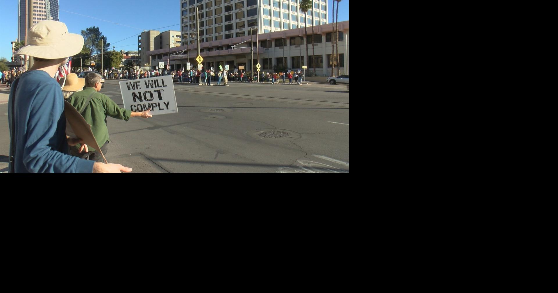 Protesters flood downtown Tucson against Trump's second term | Local ...