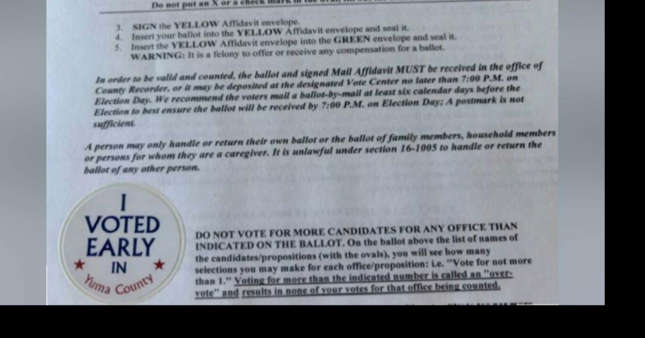 Wrong sticker, right ballot: Cochise County clears up mix-up | Video ...