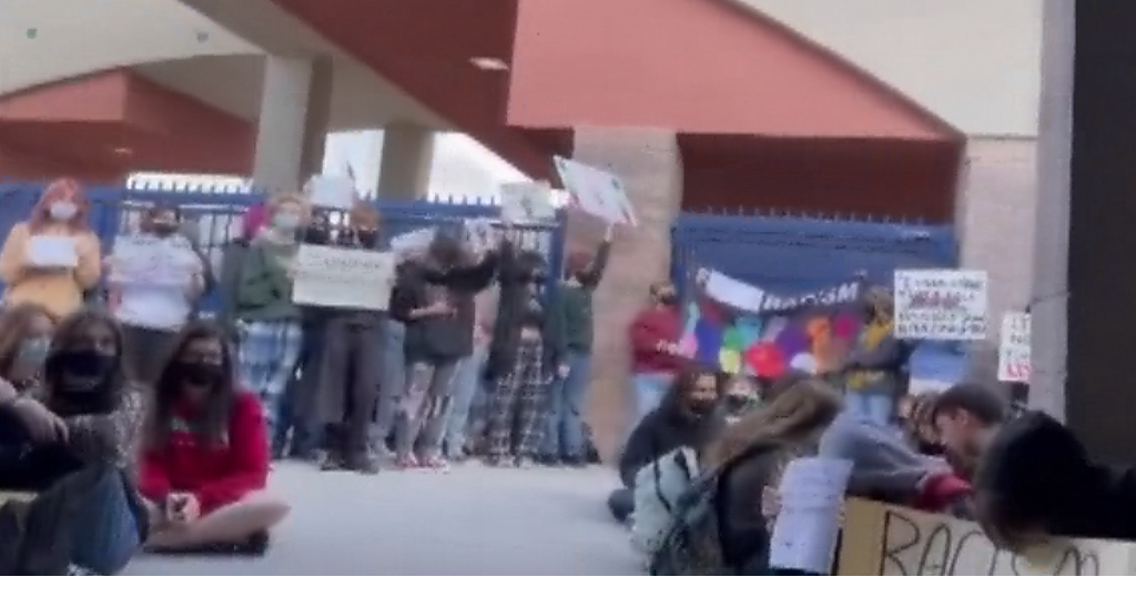 High School students protest alleged racist behavior on campus | News ...