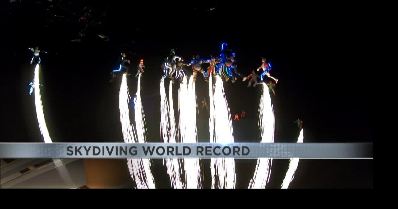 Skydivers light up Arizona night sky, set world records | Video | kvoa.com