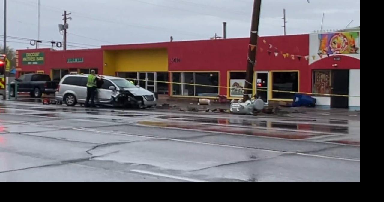 Car crashes into power pole causing downed power lines | Video | kvoa.com
