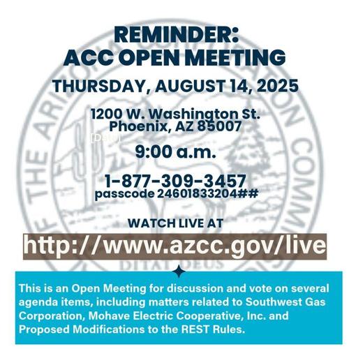 ACC open meeting invites public to comment on agenda items | Arizona ...