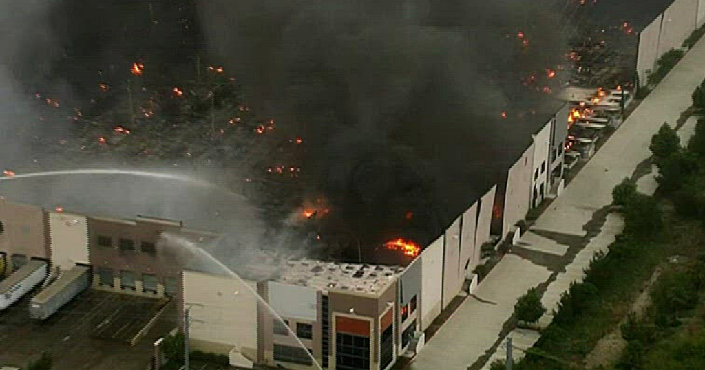 Fire destroys Amazon distribution center in California | National News ...