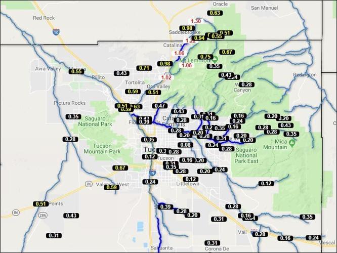 Overnight rain totals across Metro Tucson | Weather | kvoa.com