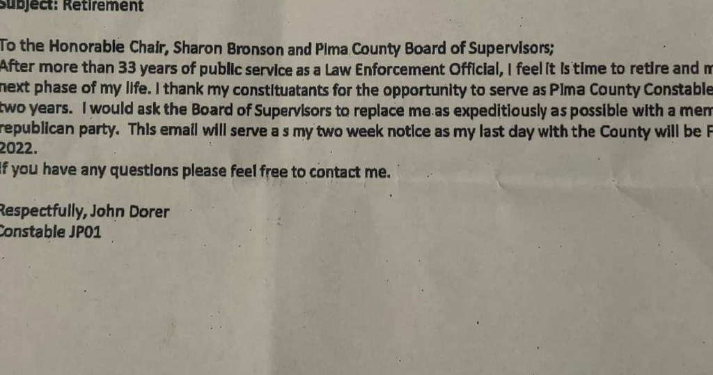 Shortage of Pima County constables | Law | kvoa.com